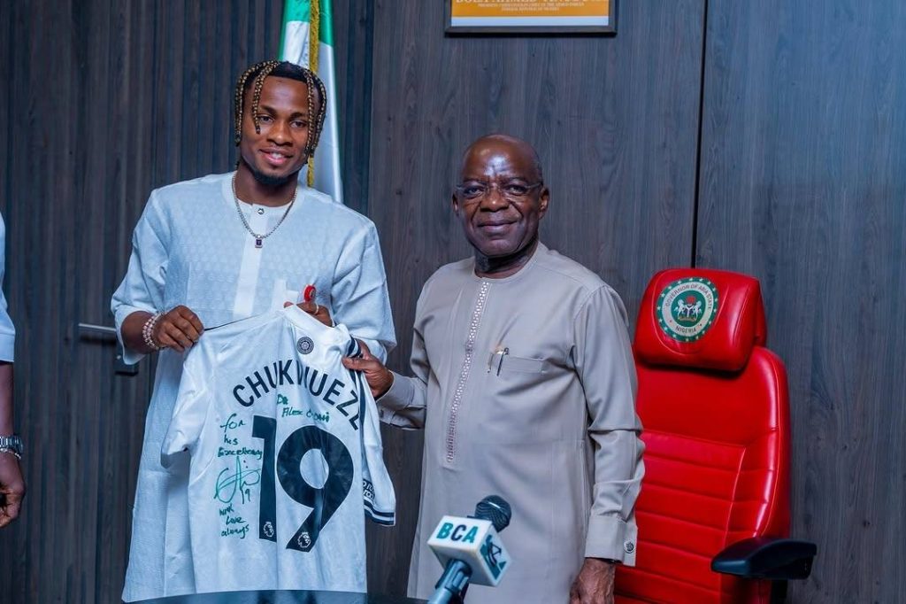 Samuel Chukwueze Visits Governor Alex Otti, Praises Progress in Abia ...