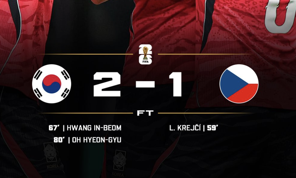 South Korea Fight Back to Beat Czech Republic 2–1 in Group A World Cup ...